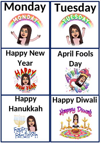 Bitmoji Visual Timetable Teaching Resources