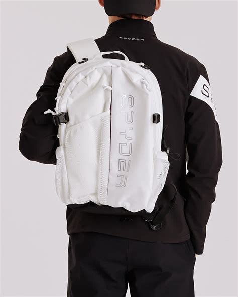 스파이더 라이프 스타일 레터링 로고 백팩 위시버킷