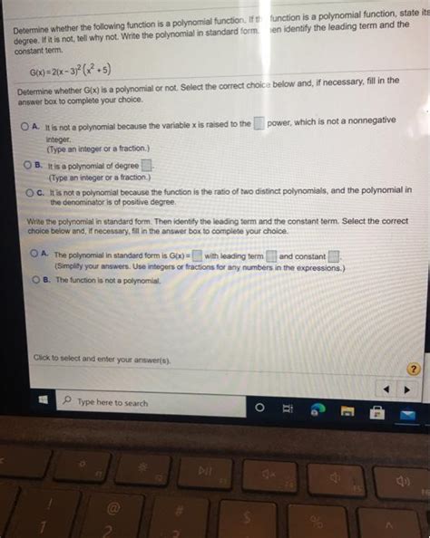 Solved Determine Whether The Following Function Is A