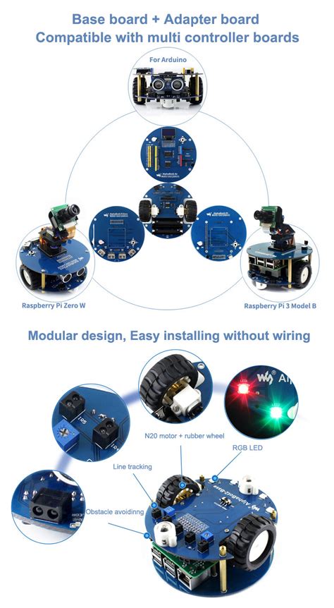 AlphaBot Robot Building Kit For Raspberry Pi B B B No Pi