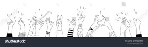 Doodle Sketch Hands Gestures Comic Icons Stock Vector Royalty Free Shutterstock