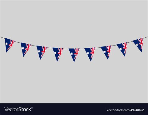 Australia Day Triangle Flag Banner In Australian Vector Image