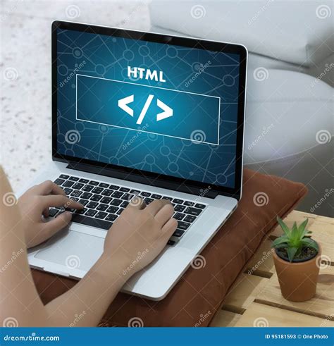 Php Html Developer Web Code Design Programmer Working In A Soft Stock Image Image Of Icon