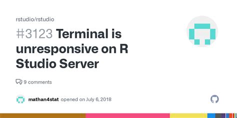 Terminal Is Unresponsive On R Studio Server Issue Rstudio Rstudio GitHub