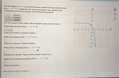 Solved Use The Graph Of Yex And Transformations To Sketch