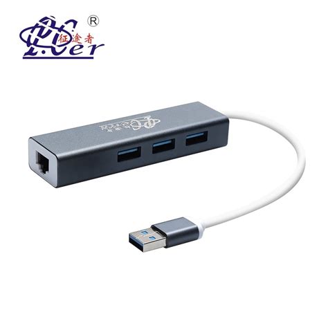 Portable Usb 4 In 1 Hub 3 Ports Usb 3 0 With Lan Port Multifunctional Usb Adapter