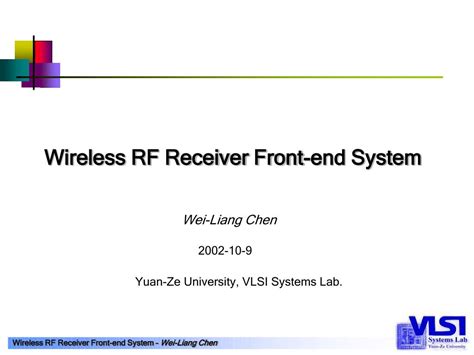 ppt wireless rf receiver front end system powerpoint presentation