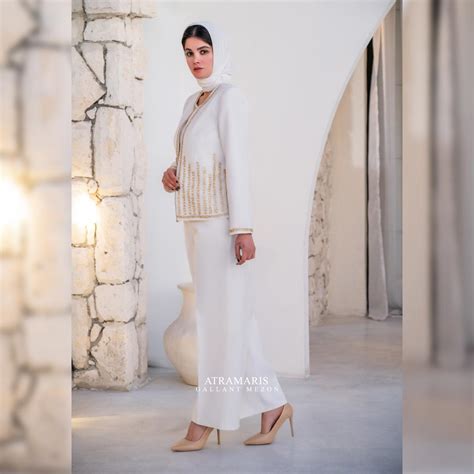 کت شلوار سفید مجلسی زنانهجواهر دوزی شده مزون گالانت