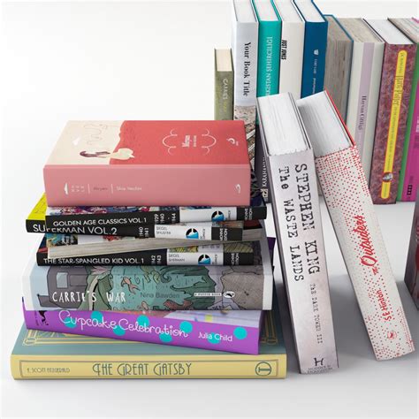 책 세트 Vol 02 3d 모델 19 3ds Max Fbx Obj Free3d