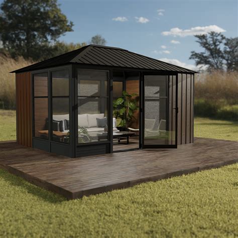 Gazebo Adela 11 X 11 Blacksmith Espresso Club Piscine Super Fitness