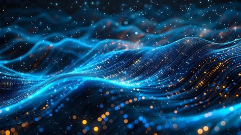 Photo Realistic Artwork Abstract Digital Art Showcasing Glossy Data Streams Symbolizing