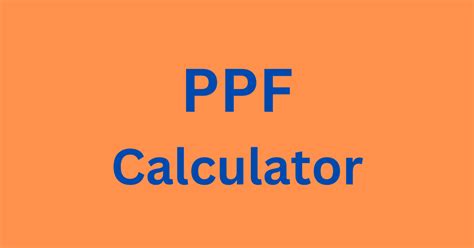 Ppf Calculator