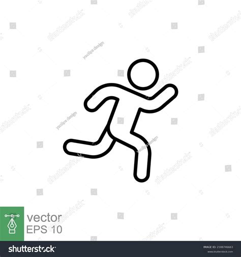 Runner Icon Simple Outline Style Man Stock Vector Royalty Free 2188746663 Shutterstock