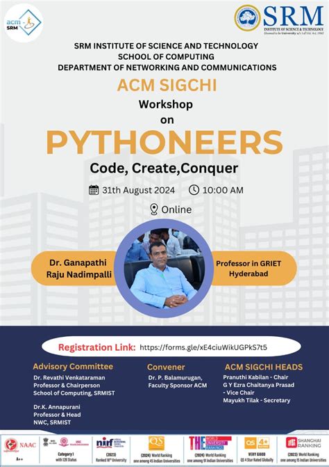 Acm Sigchi Srmist On Linkedin Acmsigchi Pythoneers Pythonprogramming Hackathon