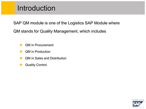 Sap Qm Overview Pptx Business Business And Finance