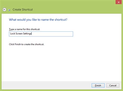 How To Create A Shortcut To Open Lock Screen Settings In Windows