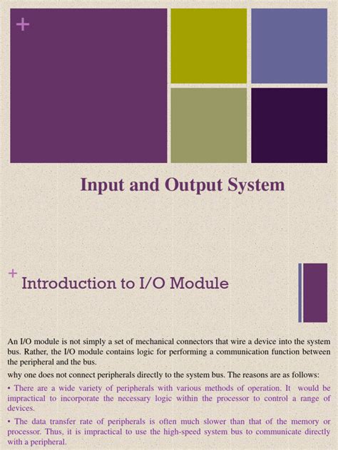 Unit 5input And Output Systems Pdf