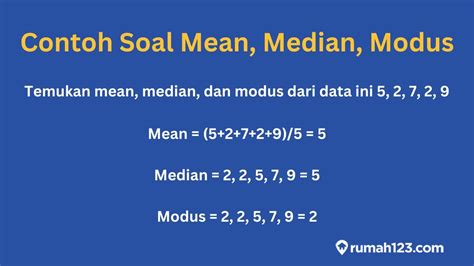 Contoh Soal Mean Median Modus Dan Jawabannya