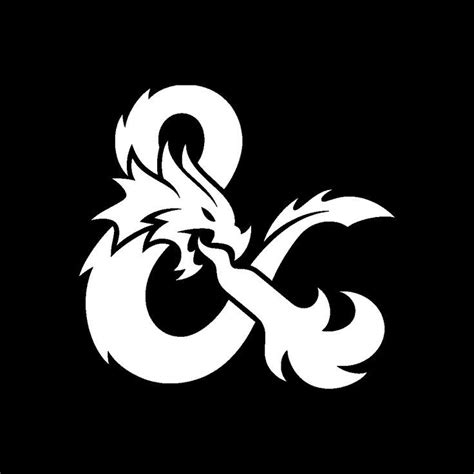 Dandd Official Logo White On Black Designs De Tatouage De Dragon