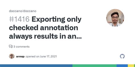 Exporting Only Checked Annotation Always Results In An Empty Zip File · Issue 1416 · Doccano