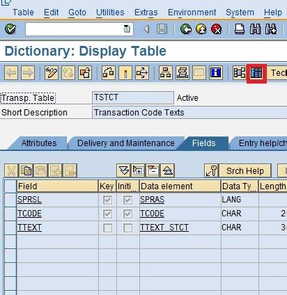 How To Extract All TCodes From SAP System SE11 SAP Heaven
