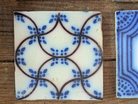 Antique French Tiles Desvres Blue And White Circa 19th Century Etsy