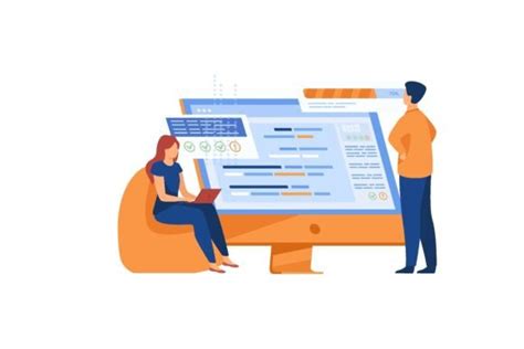 Software Developers Coding On Computer W Graphic By Pchvector · Creative Fabrica