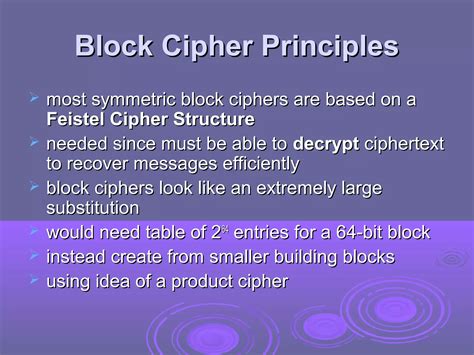 Ch03 Block Cipher And Data Encryption Standard Ppt