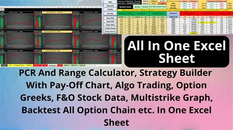 All In One Excel Sheet Pcr Algo Trading Backtest Greeks Data And F