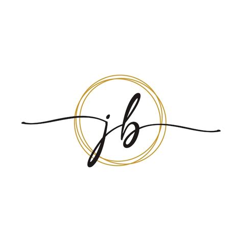 Premium Vector Gold J B Initial Script Letter Beauty Logo Template Premium Vector Gold J B Initial Script Letter Beauty Logo Template
