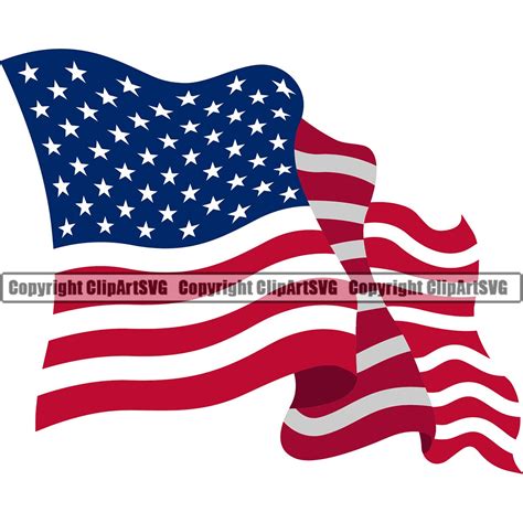 United States Usa Wavy Waving Flag Pole America American Us Country