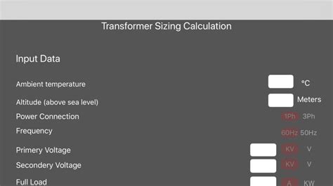 Transformer Sizing Calculation By Nasser Almutairi