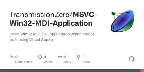 Github Transmissionzeromsvc Win32 Mdi Application Basic Win32 Mdi