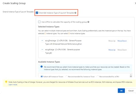 how do i use a launch template to configure multiple instance types for