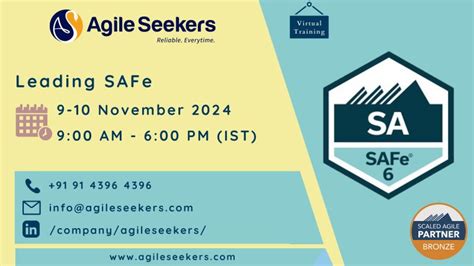 Agiletransformation Lean Safeagilist Safe Safe5 Safetraining