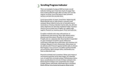 Scroll Progress Indicator