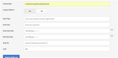 Audit Log Search Not Tracking New Audit Issues · Issue 1452 · Adobe Consulting Servicesacs Aem