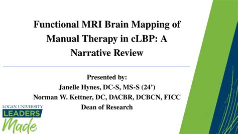 Pdf Functional Mri Brain Mapping Of Manual Therapy In Clbp A
