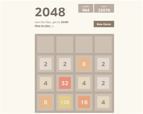 a 2048 game built with reactjs