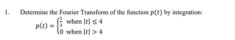 Solved Determine The Fourier Transform Of The Function Pt