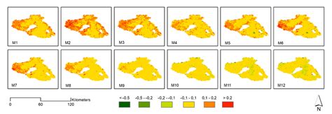 Spatial Comparison Of Observed Versus Forecasted Ndvi Of The Validation