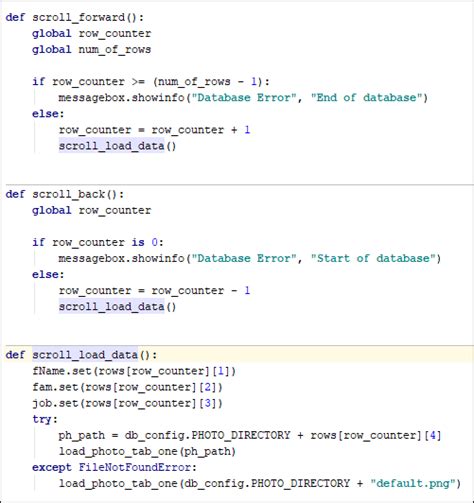 Scroll Back Through A Database With Python