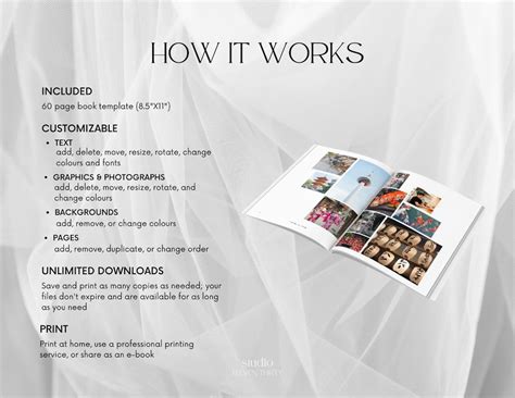 College Memory Book Template Printable Graduation Coffee Table Photo Album Customizable