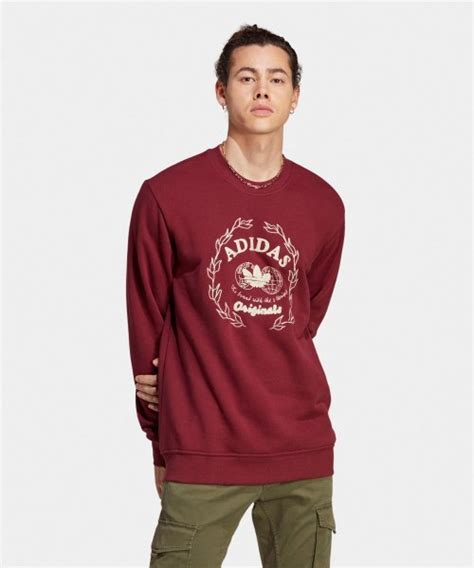 아디다스 그래픽 스웨트셔츠 레드 Ic5770 위시버킷