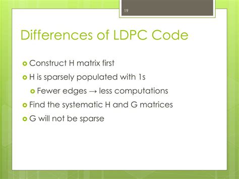 Ppt Low Density Parity Check Ldpc Code Implementation Powerpoint