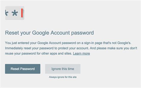 Password Alert Chrome Web Store