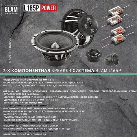 BLAM Live L165P - лучшая компонентная автоакустика