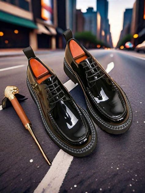 Zapatos Oxford Con Suela Gruesa Para Hombres Calzado Formal Con Altura Elevada Moda De Mujer