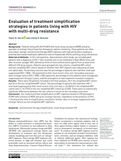 Evaluationoftreatmentsimplificationstrategies Pdf Management
