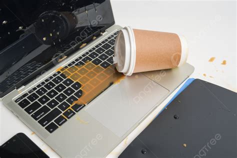 커피를 쏟은 데스크탑 사진 데스크탑 장면 커피 엎지름 사무실 데스크탑 배경 일러스트 및 사진 무료 다운로드 Pngtree